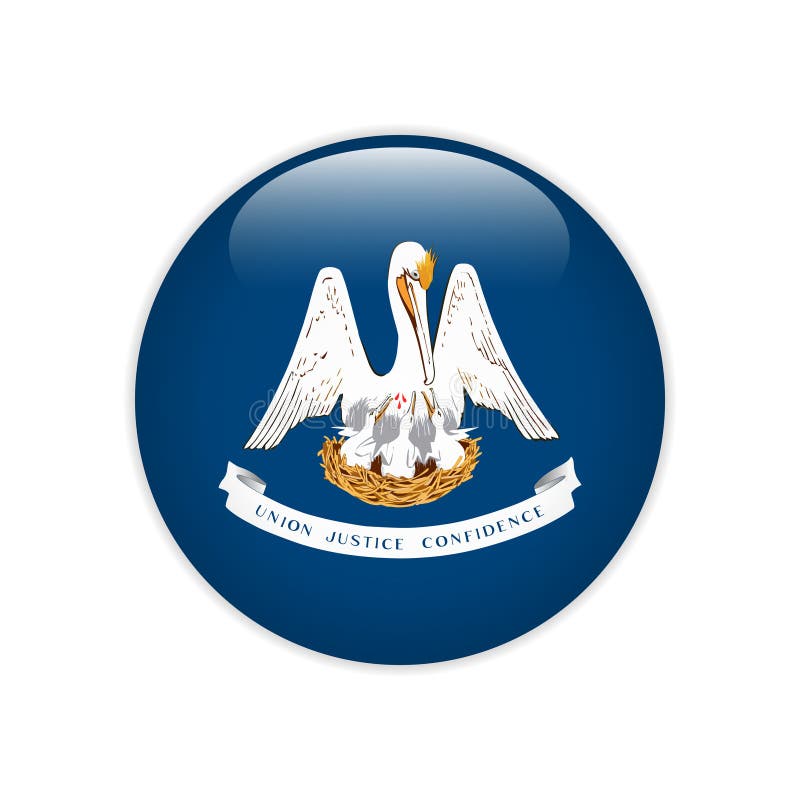 Louisiana State Flag Vector Illustration Stock Vector - Illustration of ...