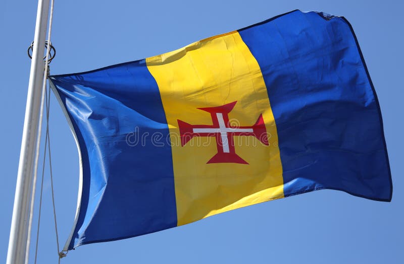 Flag of Madeira stock image. Image of patriotism, atlantic - 214624749