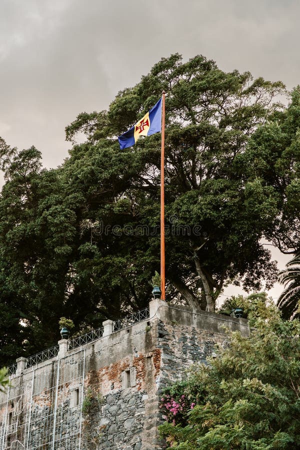 Flag of Madeira Island in Motion Stock Image - Image of color, madeira ...