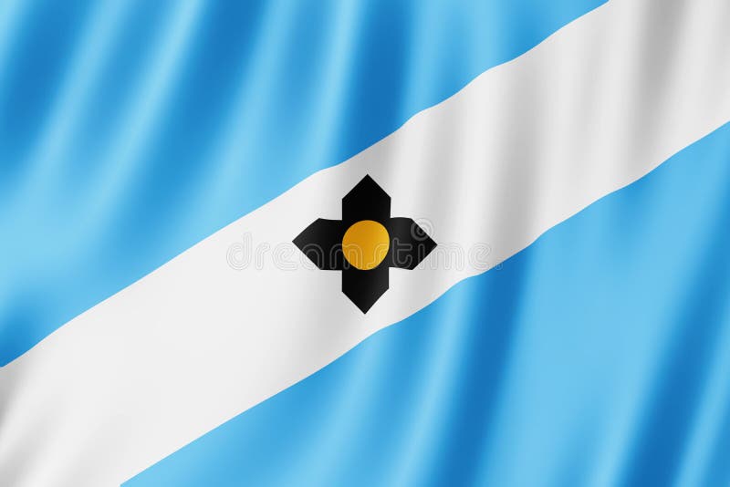 The Flag of Madison City. Wisconsin. United States. High-quality Silk ...