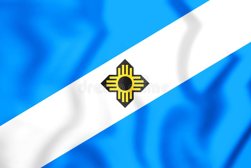 Flag of Madison Wisconsin, USA. 3D Illustration Stock Illustration ...