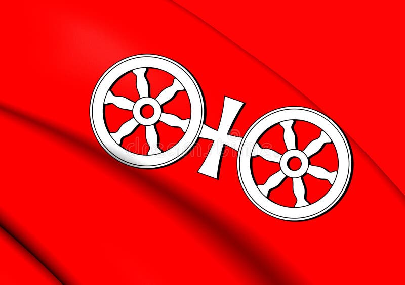 Flag of Mainz, Germany. stock illustration. Illustration of pfalz ...