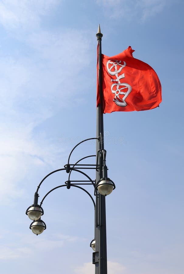 Flag of Mainz,Germany stock image. Image of rhineland - 67954529