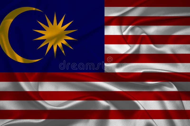 Flag of Malaysia, Malaysia Flag, National Flag of Malaysia. Fabric and ...