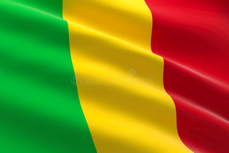 Flag of Mali stock illustration. Illustration of independence - 214400364