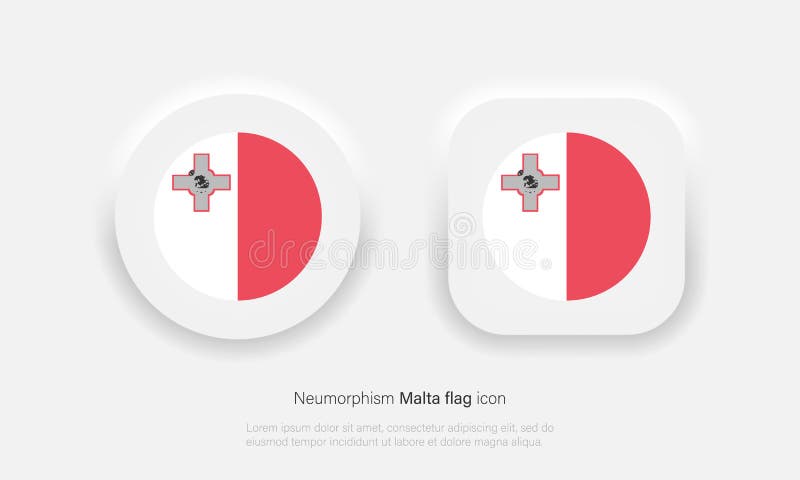 Flag of Malta As Round Icon. Button with Maltese Flag in Trendy ...