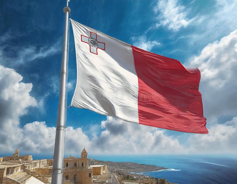Flag of Malta stock illustration. Illustration of continent - 307767496