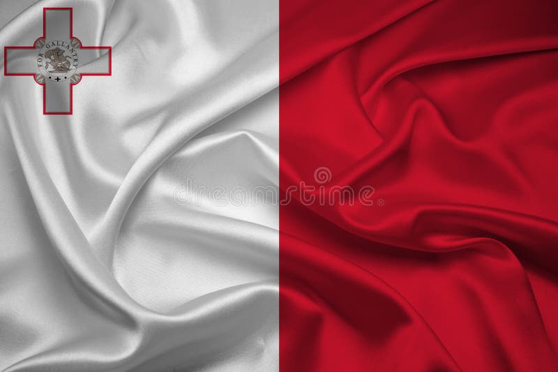 Flag of Malta, Malta Flag, National Flag of Malta. Fabric and Texture ...