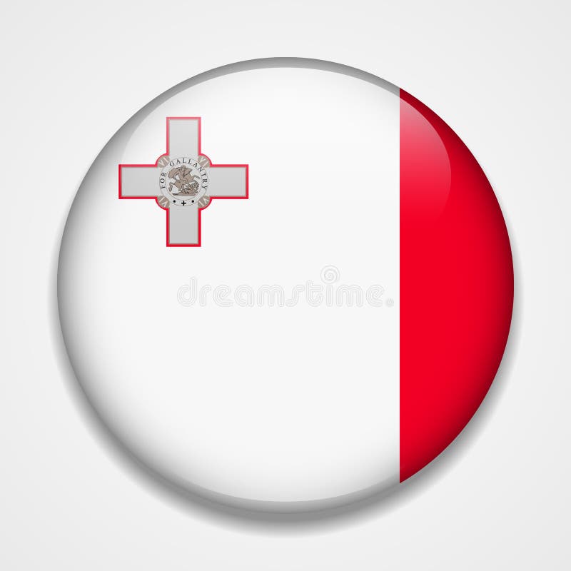 Round Flag of Malta stock illustration. Illustration of flag - 4849827
