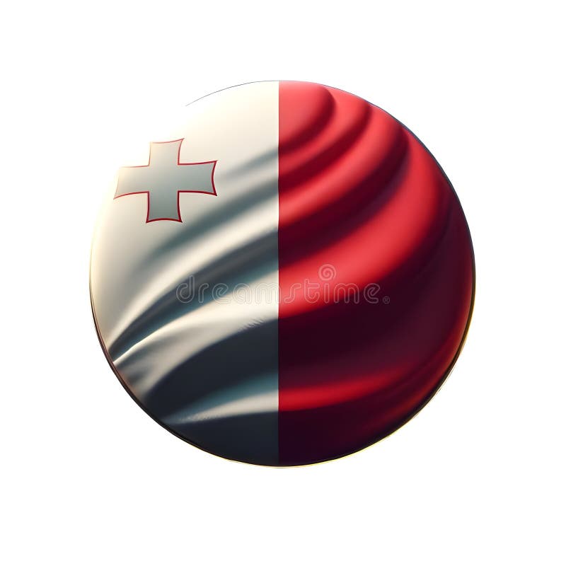 Flag of Malta in Round Shape Stock Photo - Illustration of circle ...