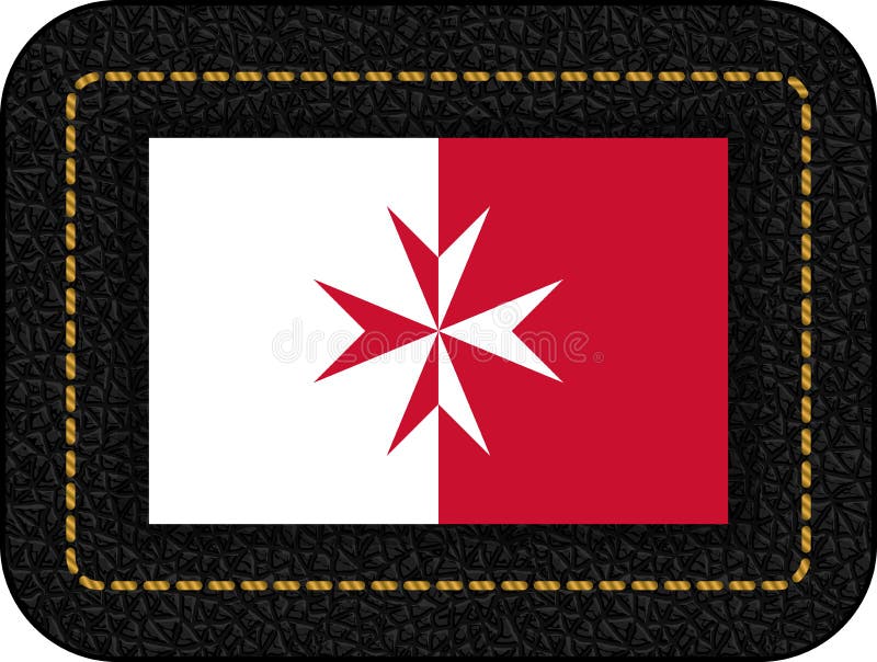Flag Of Malta Version With Maltese Cross Stock Vector Illustration