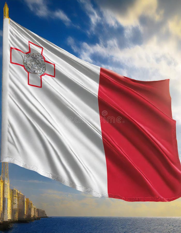 Flag of Malta stock illustration. Illustration of palm - 307754982