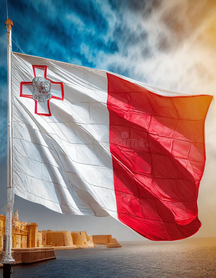 Flag of Malta stock illustration. Illustration of country - 307755021