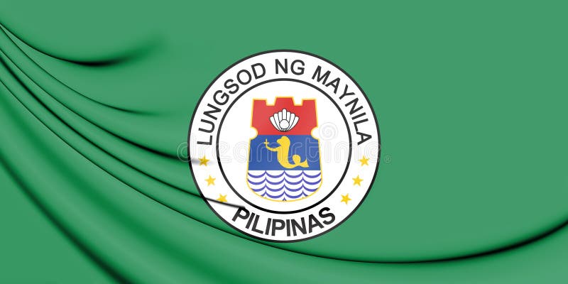 Flag of Manila, Philippines. Stock Illustration - Illustration of ...