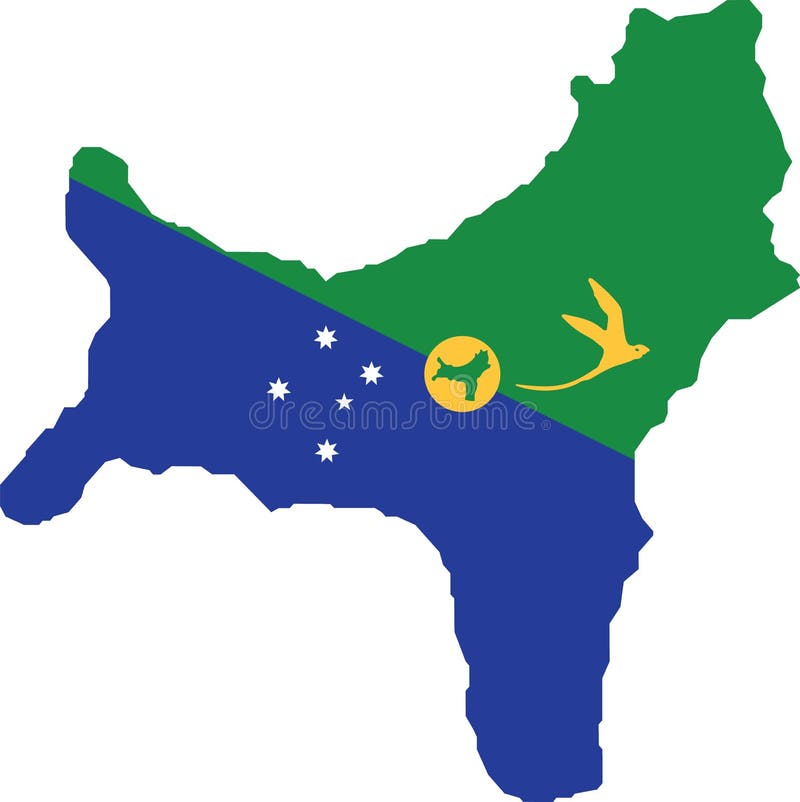 Flag Map of CHRISTMAS ISLAND, AUSTRALIA Stock Vector - Illustration of ...