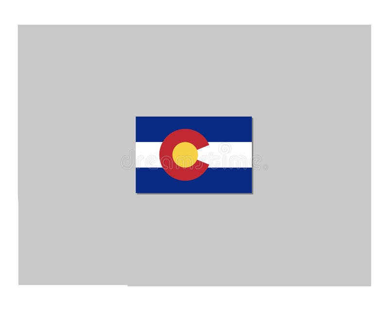 Flag and map of Colorado stock vector. Illustration of advertisement ...
