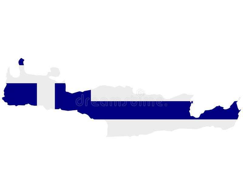 Map and flag of Crete stock vector. Illustration of state - 89807778