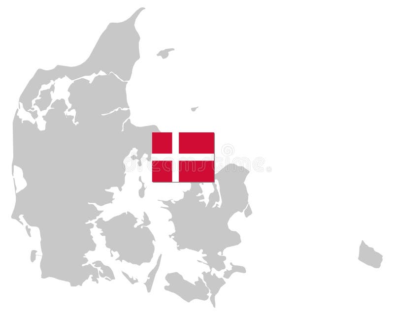 Map and flag of Denmark stock vector. Illustration of nation - 90858283