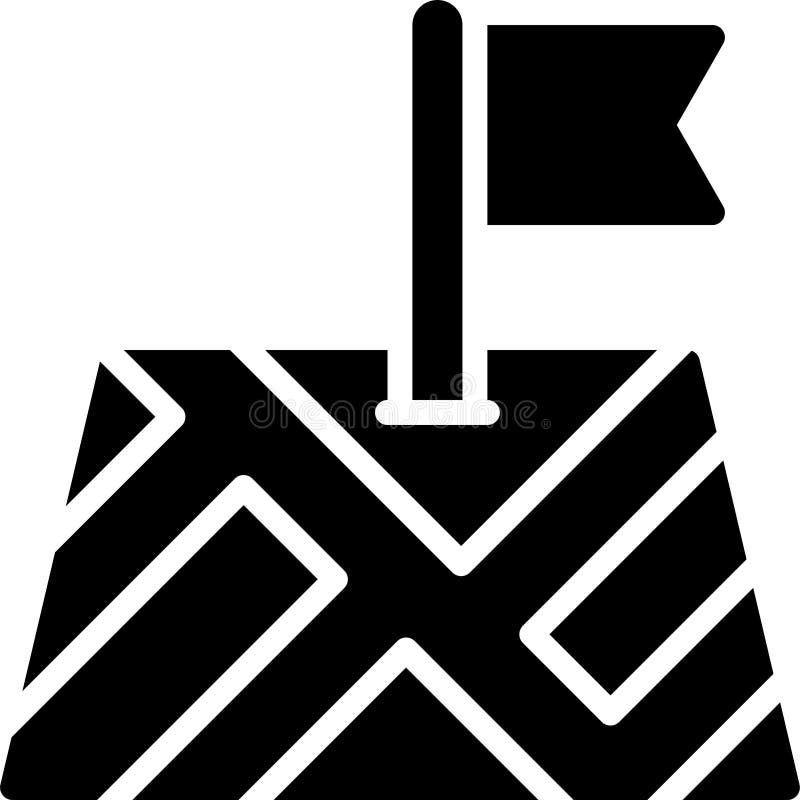 Flag on Map Icon, Location Map and Navigation Vector Stock Vector ...