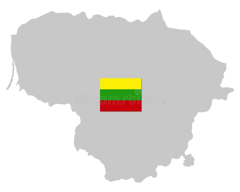 Flag and map of Lithuania stock vector. Illustration of advertisement ...