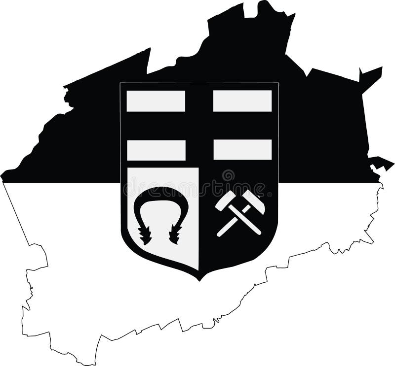 Flag map of MARL, GERMANY stock vector. Illustration of detailed ...