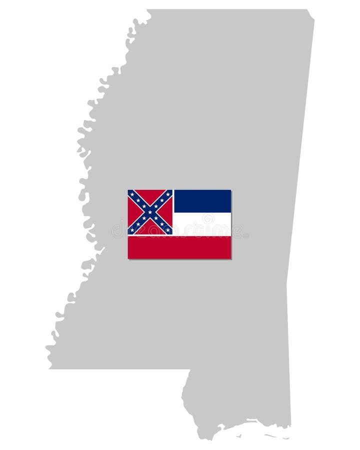 Flag and Map of Mississippi Stock Vector - Illustration of tourism ...
