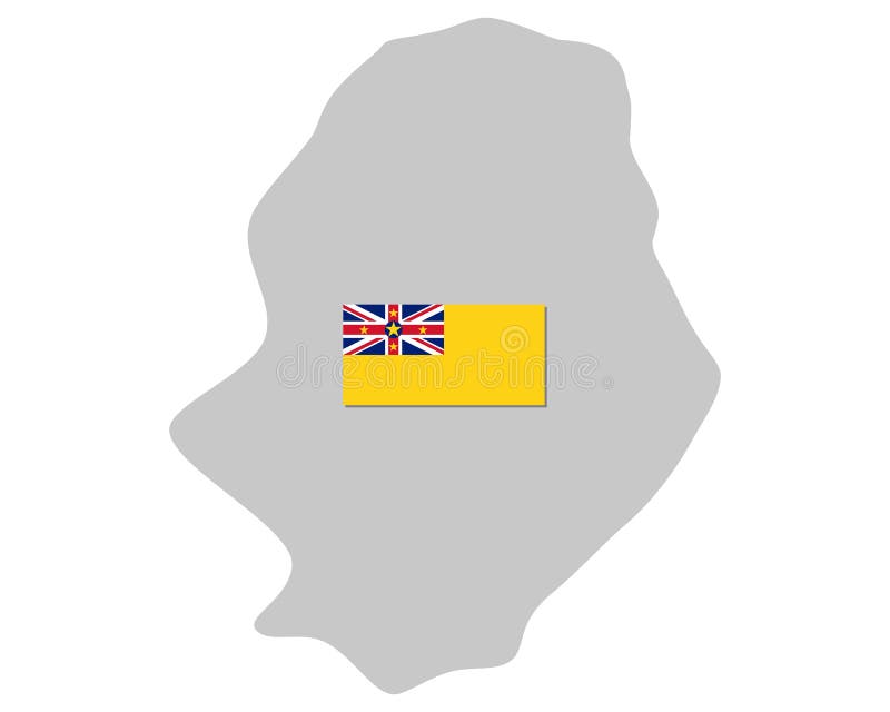 Flag and map of Niue stock vector. Illustration of ensign - 168017016
