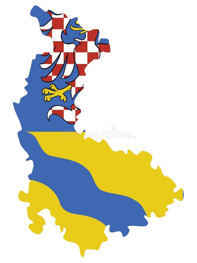 Olomouc Region on Administration Map of Czech Republic Stock ...