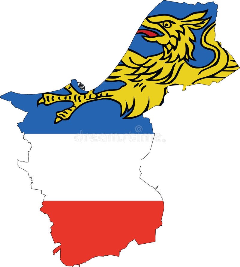 Flag Map of ROSTOCK, GERMANY Stock Vector - Illustration of geography ...