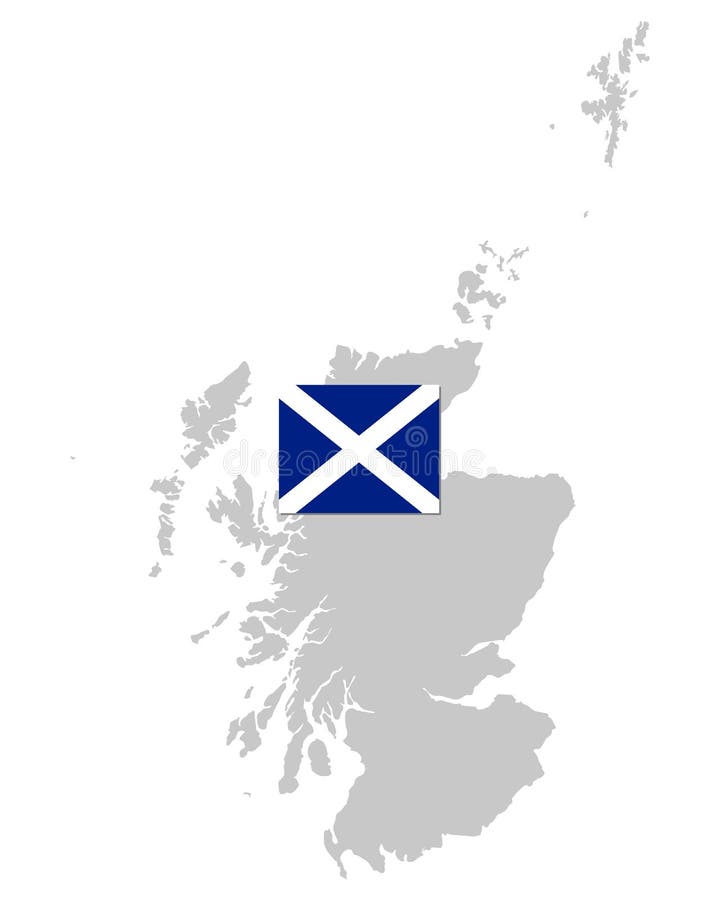 Flag and map of Scotland stock vector. Illustration of isolated - 175817755
