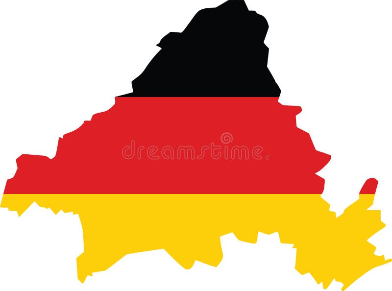 Flag Map of SOLINGEN, GERMANY Stock Vector - Illustration of asphalt ...
