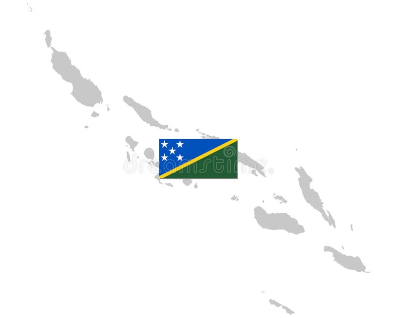 Flag and Map of the Solomon Islands Stock Vector - Illustration of ...