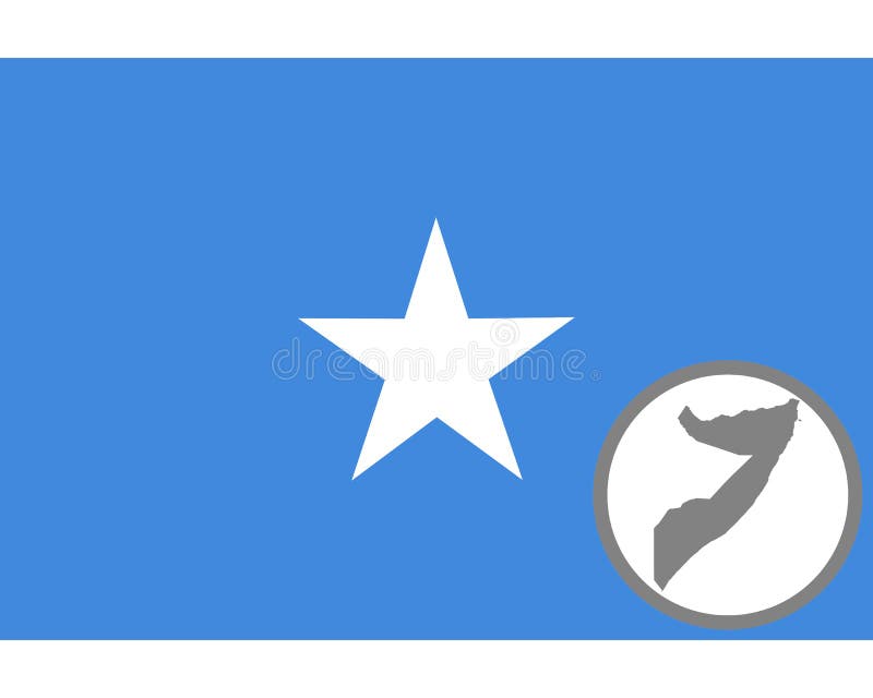 Flag and map of Somalia stock vector. Illustration of silhouette ...