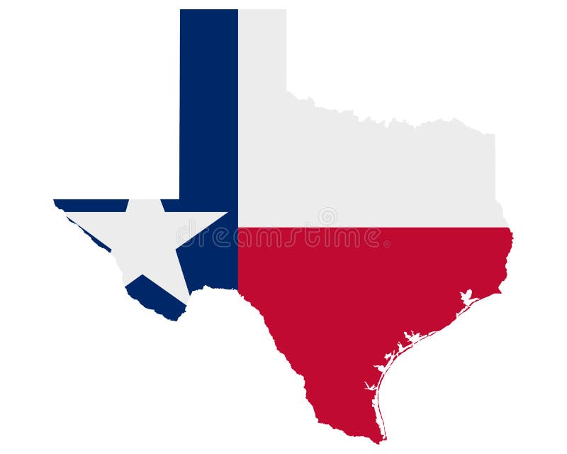 Flag in map of Texas stock vector. Illustration of icon - 175816962