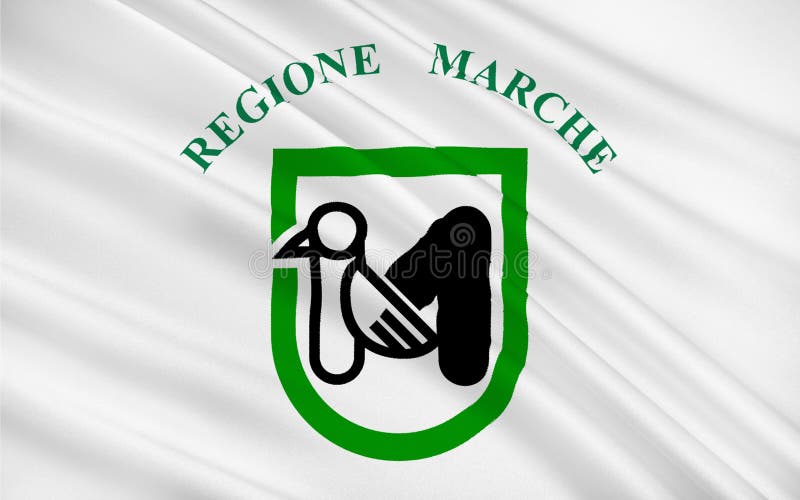 Flag Of Ancona Of Marche, Italy Stock Image - Image of europe ...