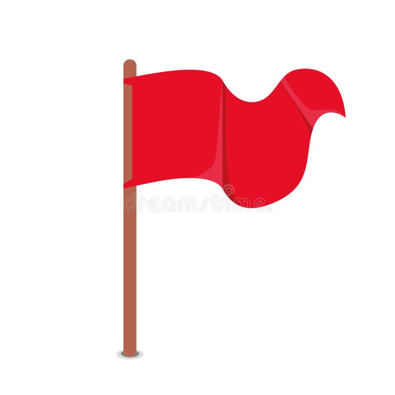 Flag Marker in Stick Isolated Icon Stock Vector - Illustration of ...