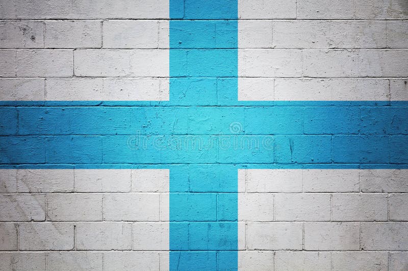 Flag of Marseille Painted on a Wall Stock Photo - Image of structure ...