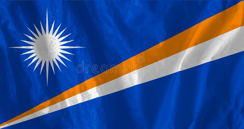 Flag of the Marshall Islands. Stock Illustration - Illustration of ...