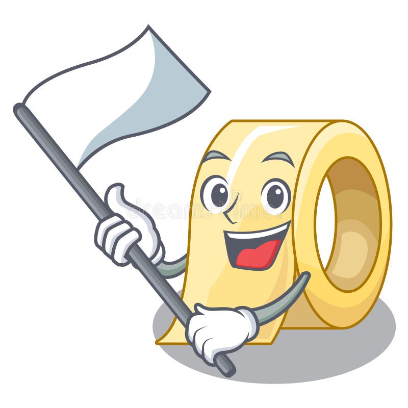 With Flag Masking Tape in a Cartoon Box Stock Vector - Illustration of ...