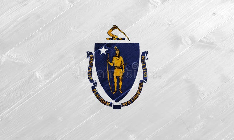 Flag Massachusetts Usa State Textured Background Concept Collage Stock ...