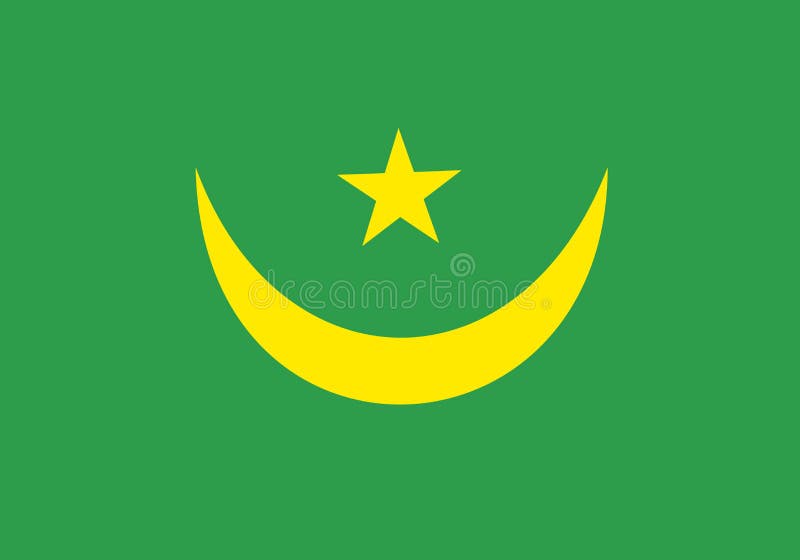 Flag Of Mauritania Stock Illustration Illustration Of Windy 5587293