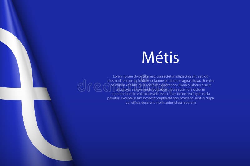 Flag of Metis, Ethnic Group, Isolated on Background with Copyspa Stock ...