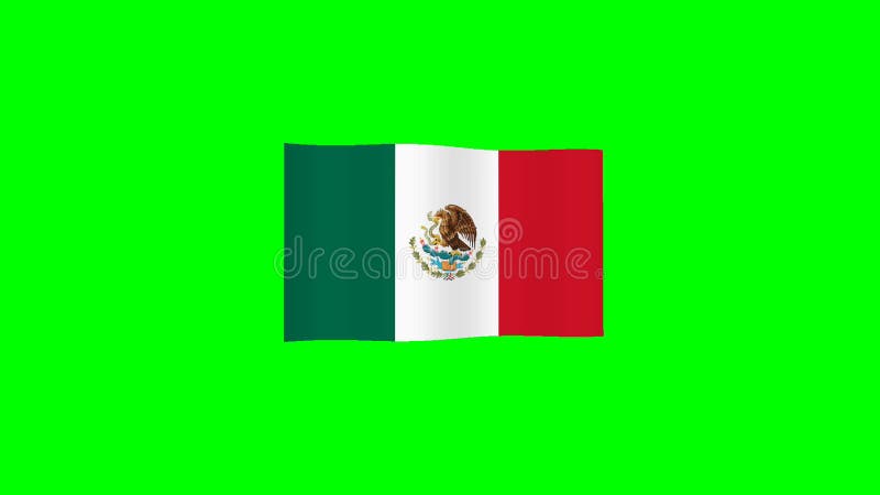 Flag of Mexico on a Green Screen Background Stock Video - Video of ...