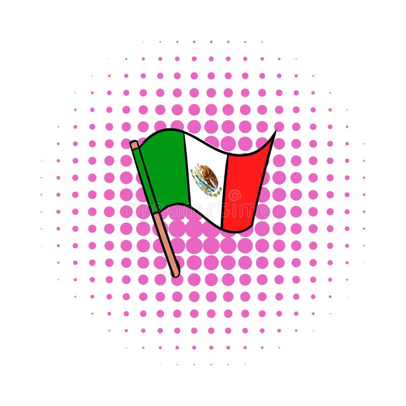 Flag of Mexico Icon Cartoon Stock Vector - Illustration of concept ...