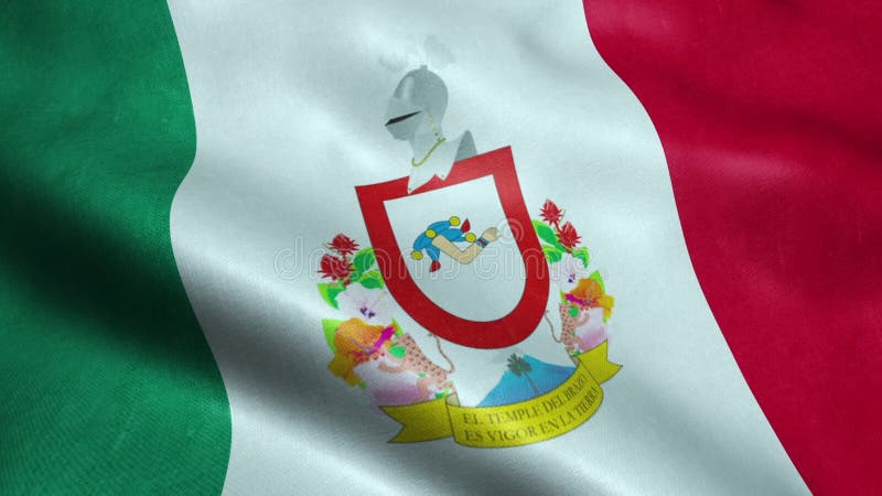 Flag of the Mexico State of Colima Seamless Looping Waving Animation ...