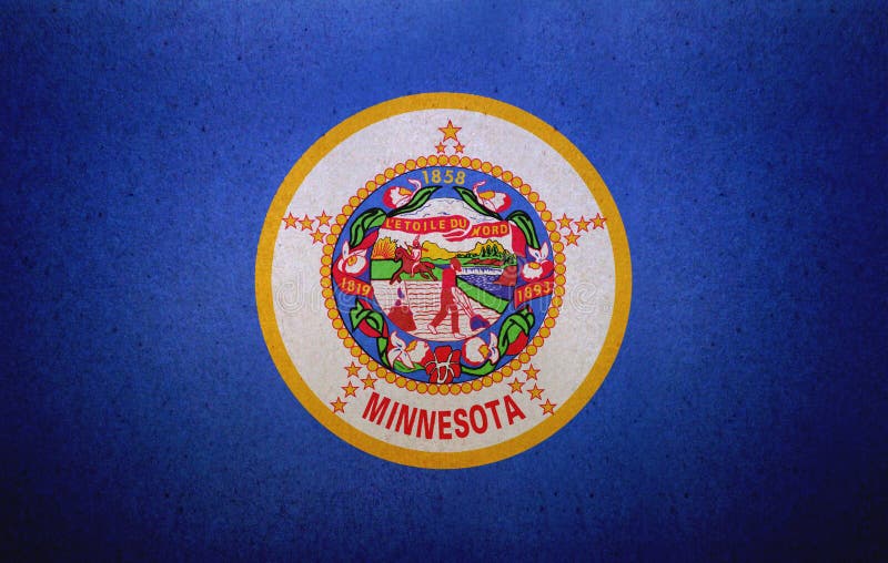 Flag of Minnesota on a Paper Stock Illustration - Illustration of ...