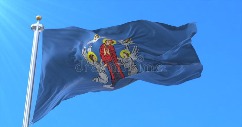 Flag of Minsk, Capital City of Belarus Stock Illustration ...