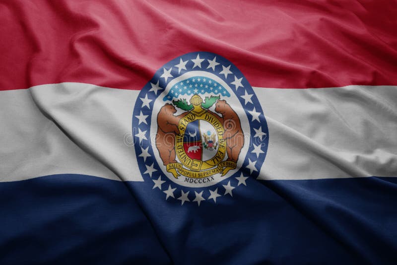 Flag of Missouri state stock image. Image of realistic - 98526061