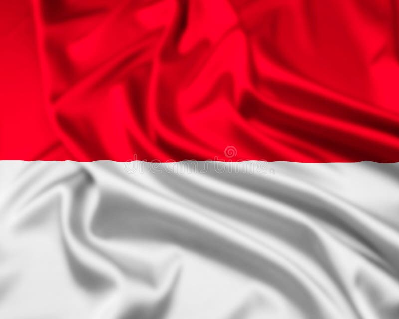 The Flag of Monaco Rippled stock illustration. Illustration of flag ...