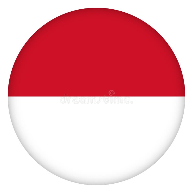 Flag of Monaco Round Icon, Badge or Button. National Symbol. Template ...